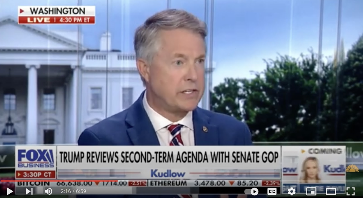 Senator Marshall Joins Fox Business To Discuss GOP Conference Meeting with President Trump ...